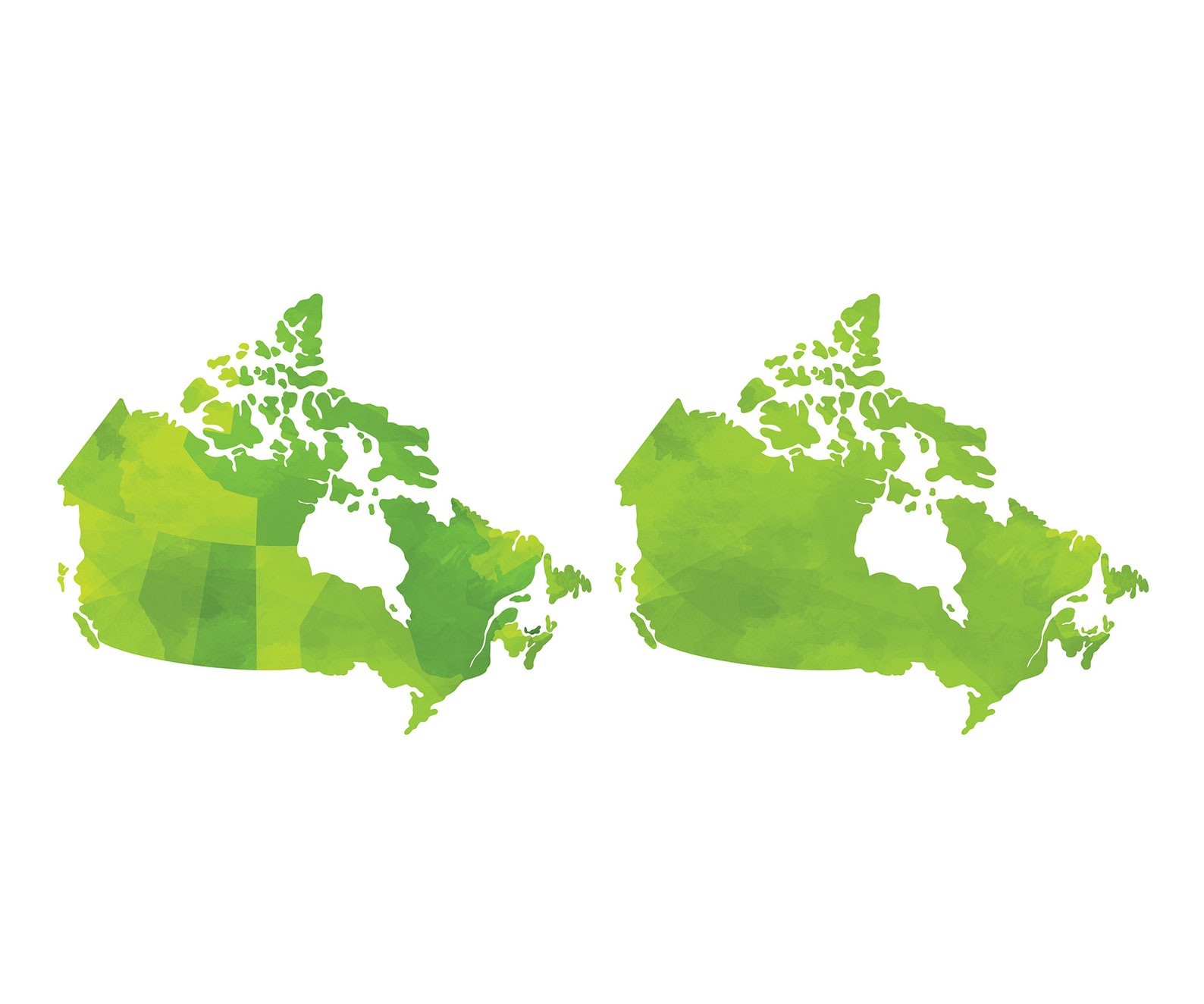 Canada Map Clipart Canada Provinces and Territories Clipart - Etsy