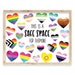 Safe Space for Everyone Poster Printable, Pride Flag Hearts, LGBTQ ...