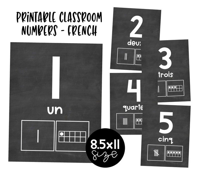 Number Ten Frames Tallies Poster Printables | Chalkboard Classroom ...