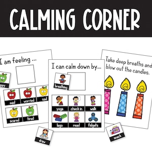 Calming Corner Visual Tool Printable | Zones of Regulation | Calm Down ...