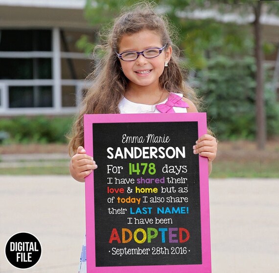 Adoption Sign Adoption Announcement Adoption Gifts Adoption | Etsy