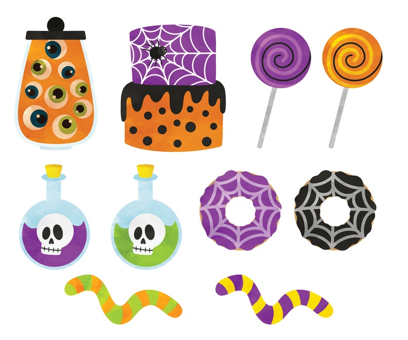 Halloween Treats Clipart Halloween Candy Clipart Candy - Etsy