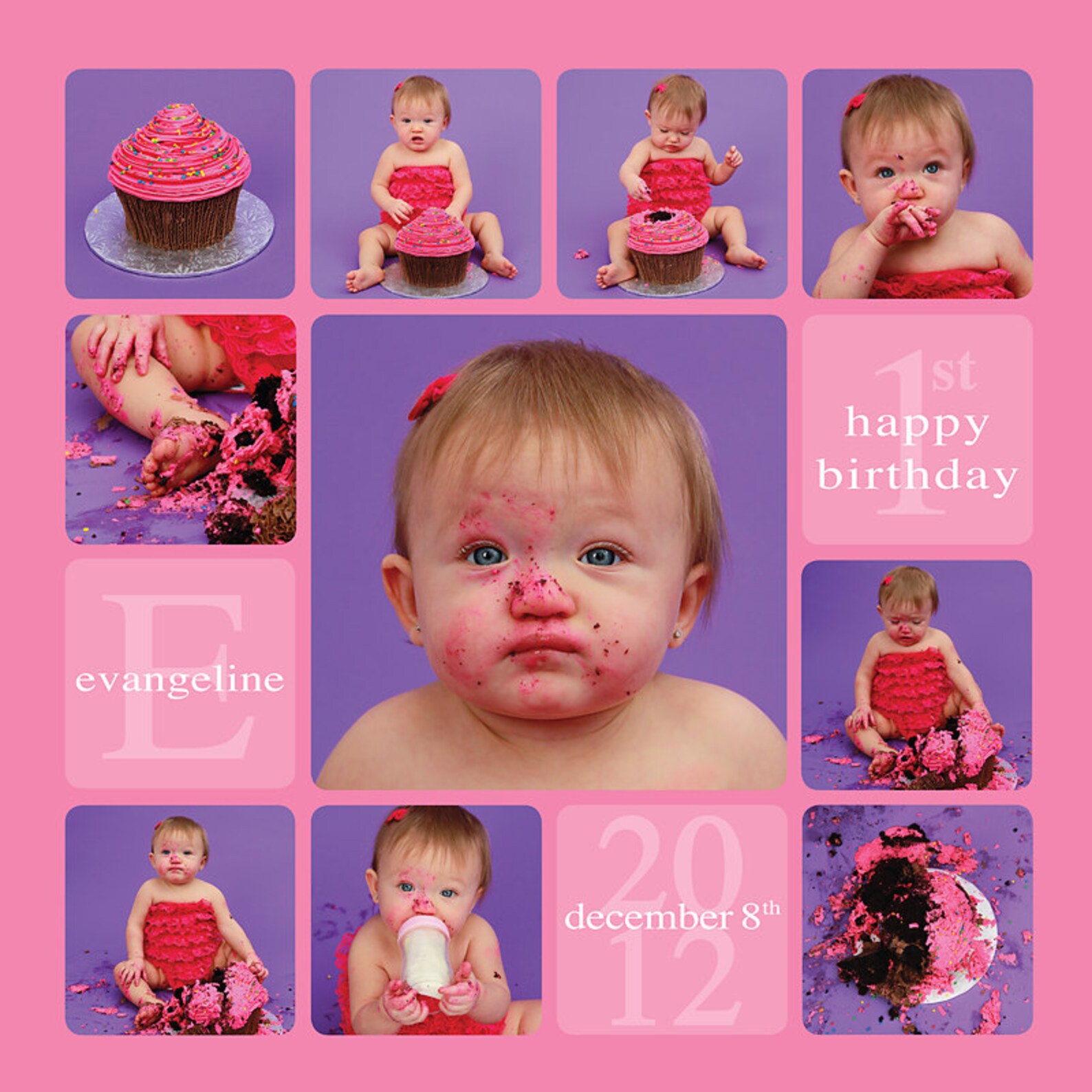 Cake Smash Template, Story Board Template, Cake Smash Storyboard, 12x12 ...