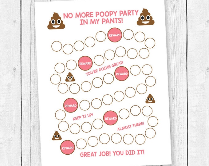 Potty Chart Printable, Potty Chart for Kids, Incentive Chart, Reward ...