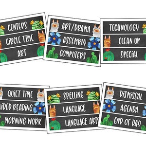 Llama Classroom Timetable PRINTABLE, Classroom Schedule, Visual ...
