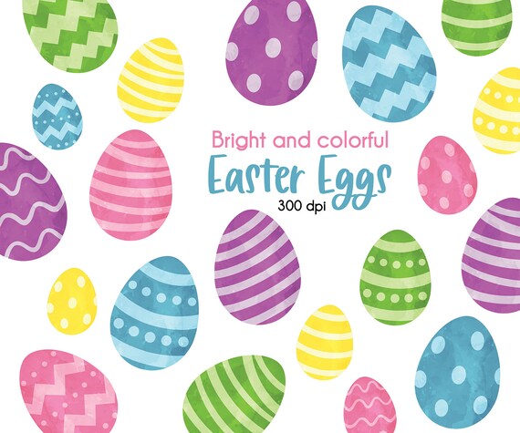 Easter Eggs Clipart Bundle Easter Egg Clip Art Easter Eggs | Etsy