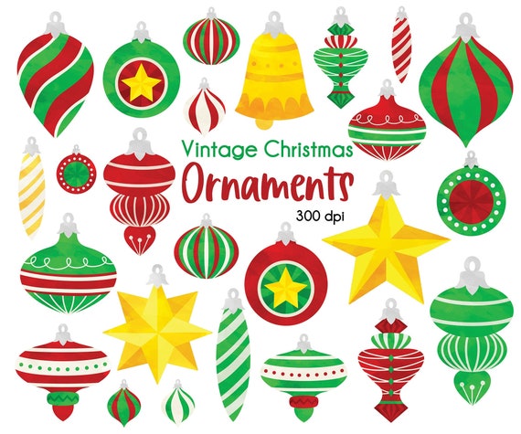 Red Christmas Ornaments Clipart