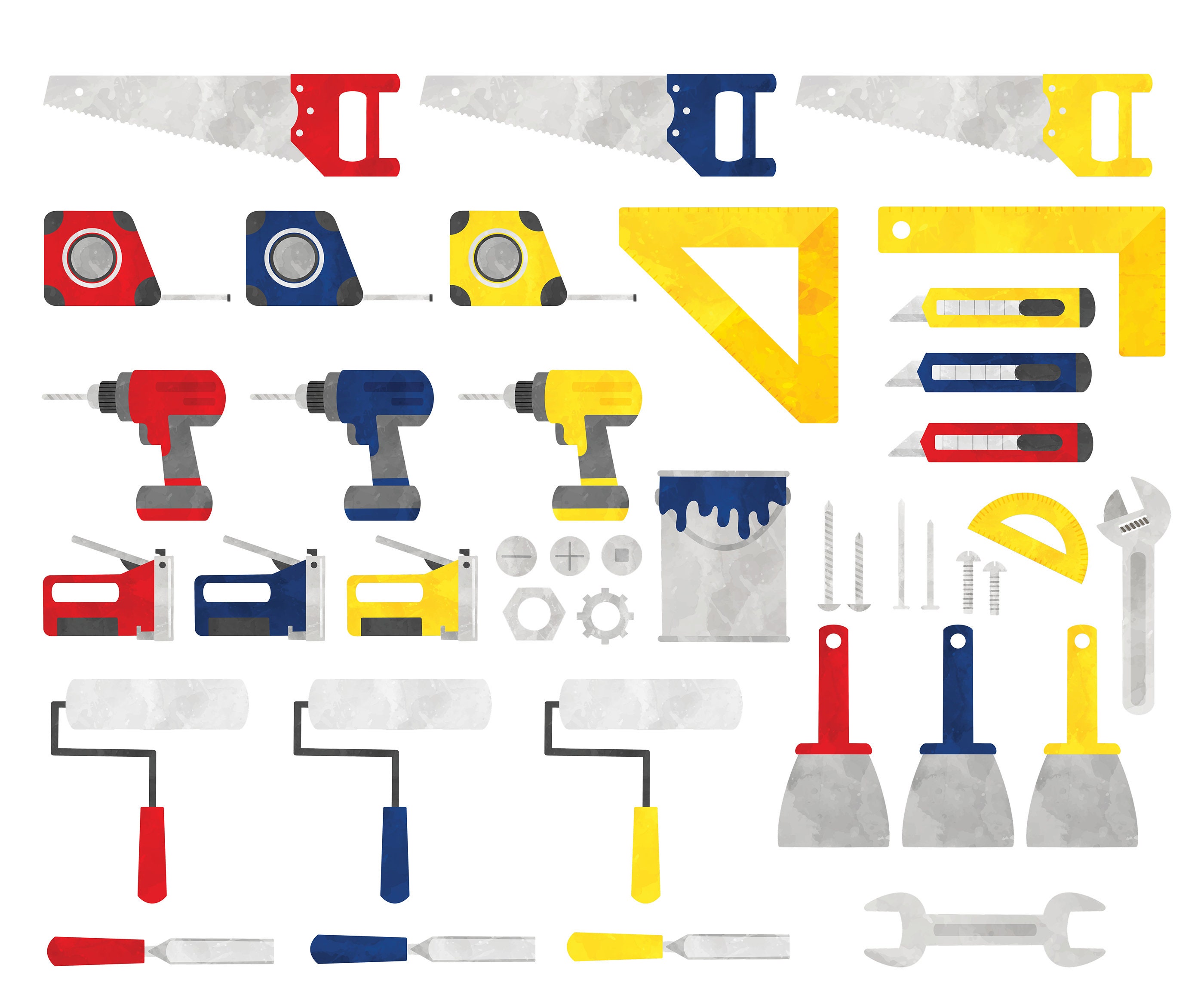 Hand Tools Clipart Bundle Dad's Tool Box Clipart Hammer - Etsy Canada