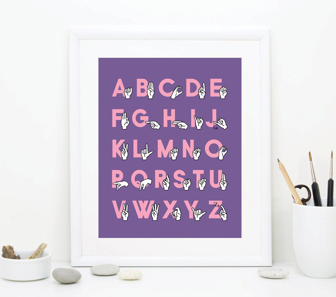 ASL Alphabet Printable Art Wall Decor 16x20 - Etsy Australia