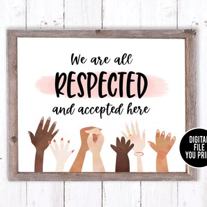 Diversity Classroom Art Printable Poster, LGBTQ Inclusion, Kindness ...