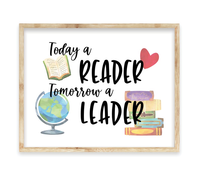 Classroom Decor Read Sign Today a Reader Tomorrow a Leader - Etsy