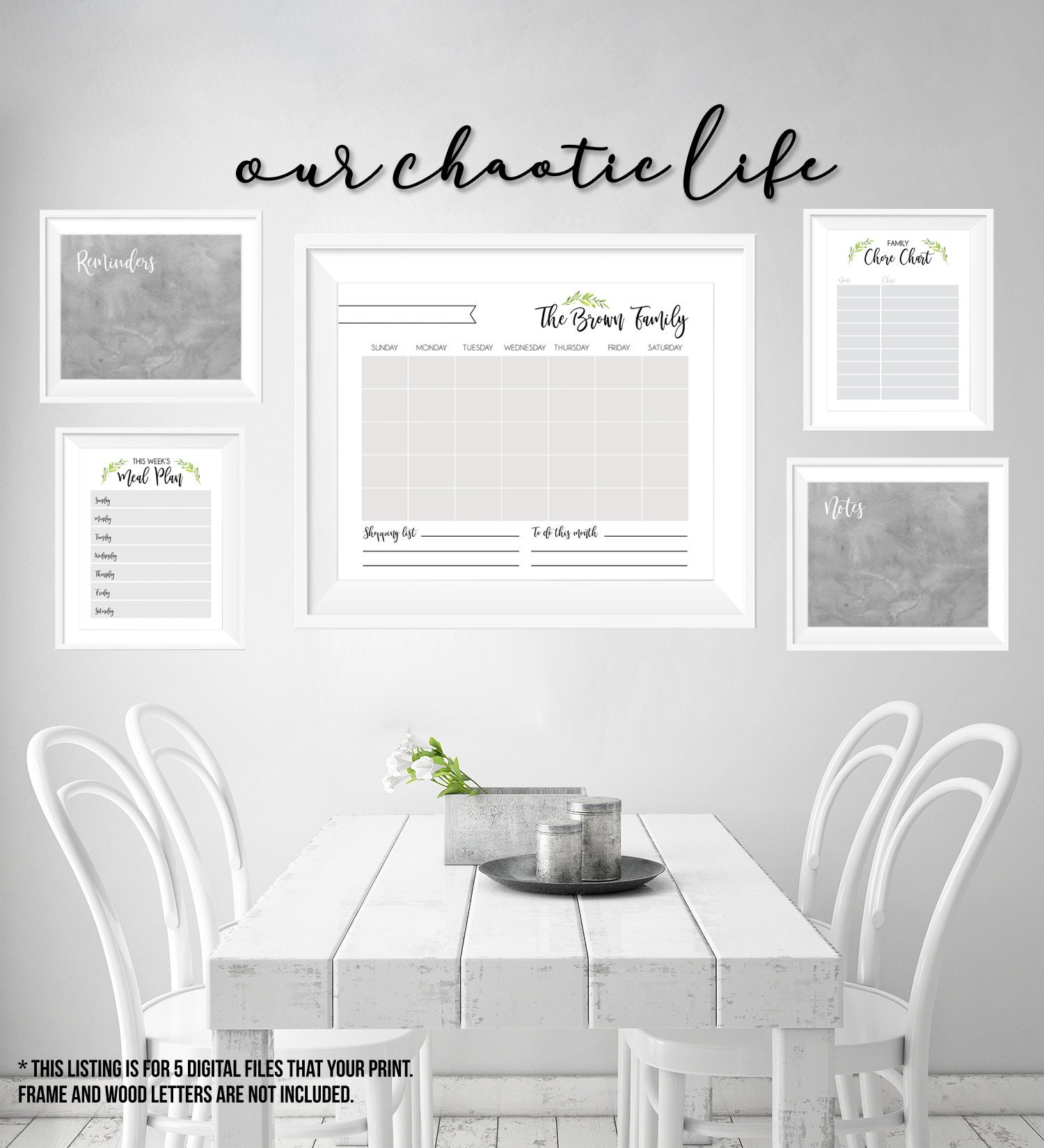 Printable Command Center Personalized Family Wall Calendar | Etsy Canada