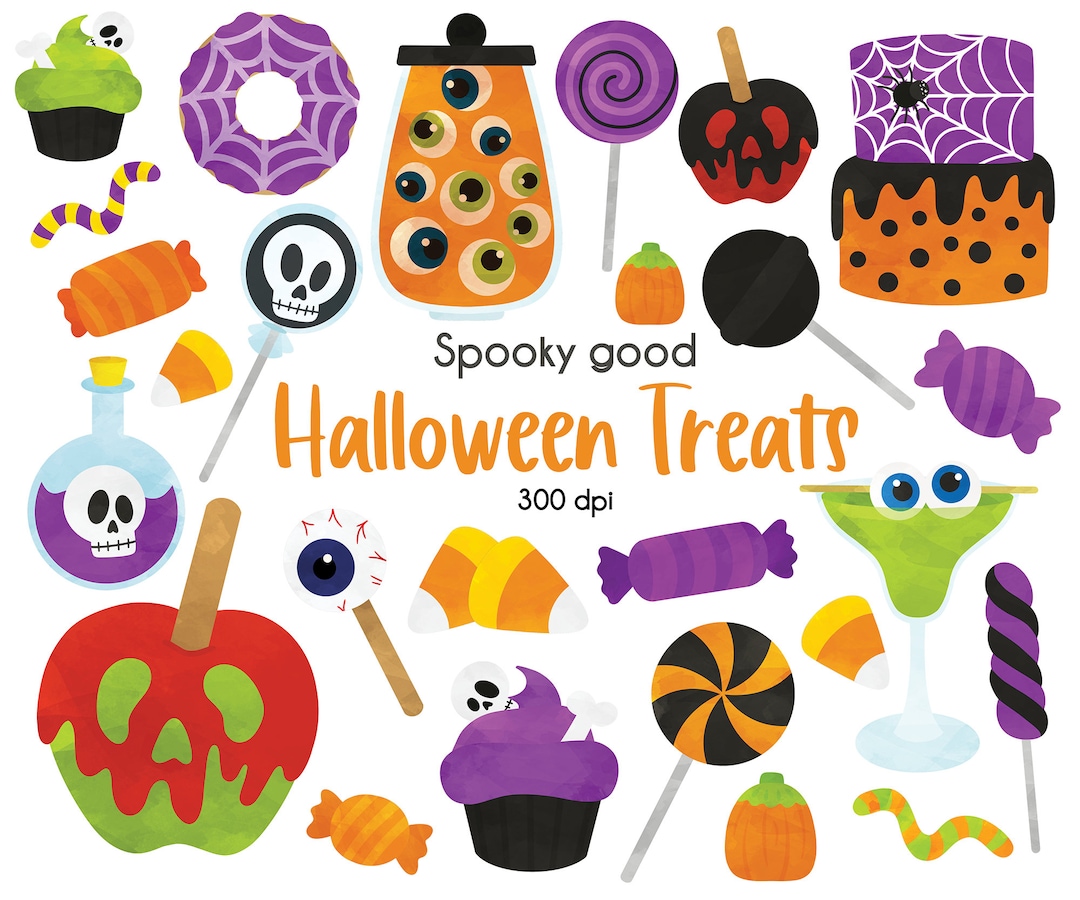 Halloween Treats Clipart, Halloween Candy Clipart, Candy Clipart ...