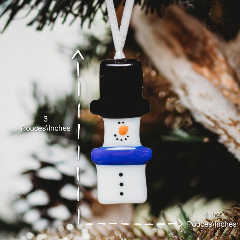Glass Snowman Tree Decoration - Etsy