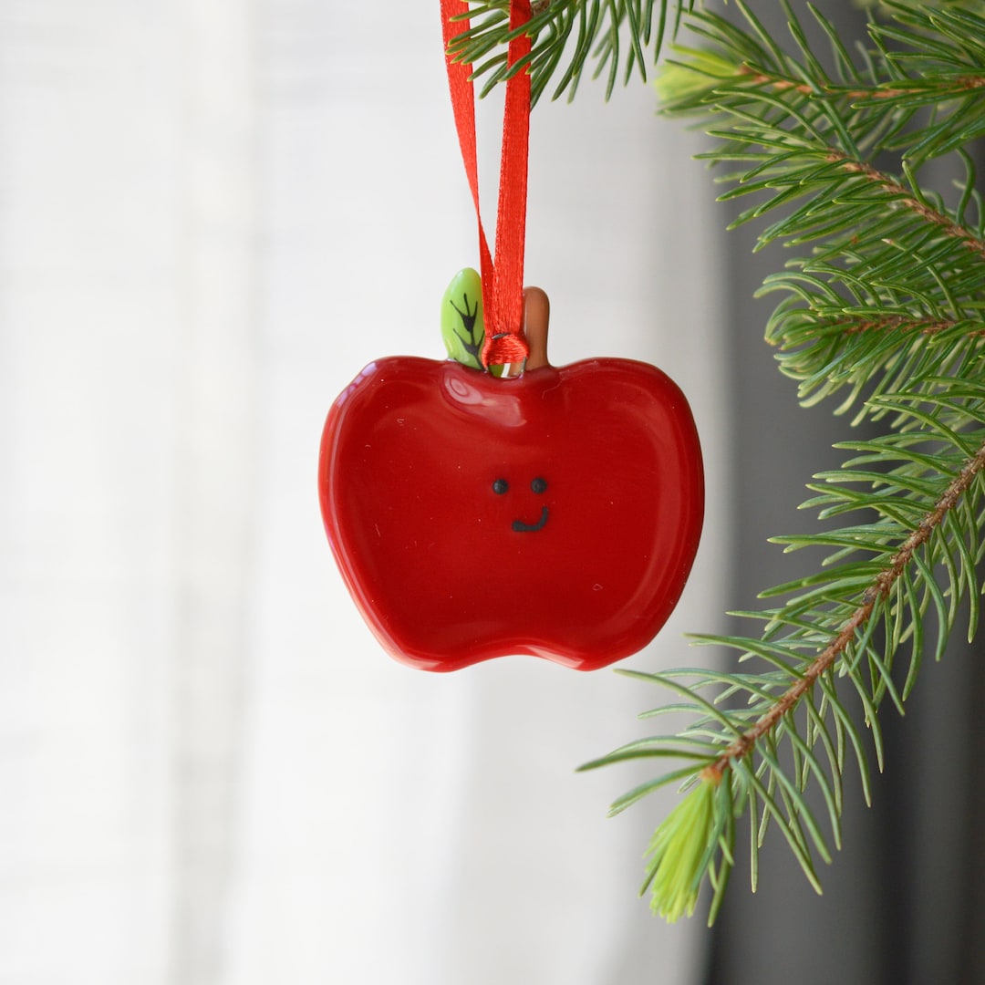 Apple Ornament for Christmas Tree - Etsy