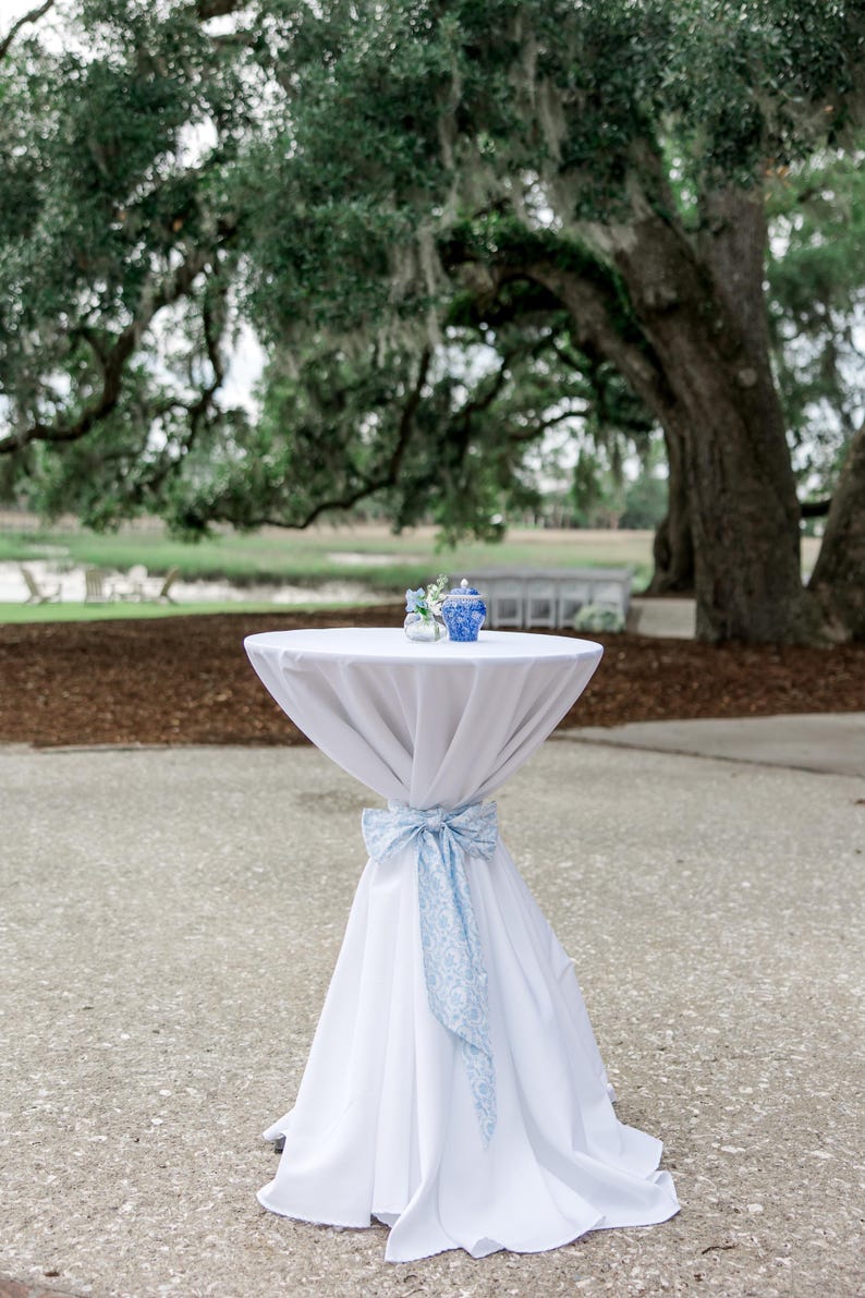 Custom Cocktail Table Ties | Double-sided Fabric Table Sashes ...