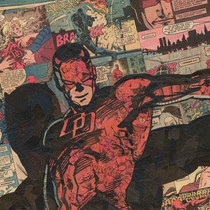 Daredevil Comic Collage - Giclee Print - Etsy