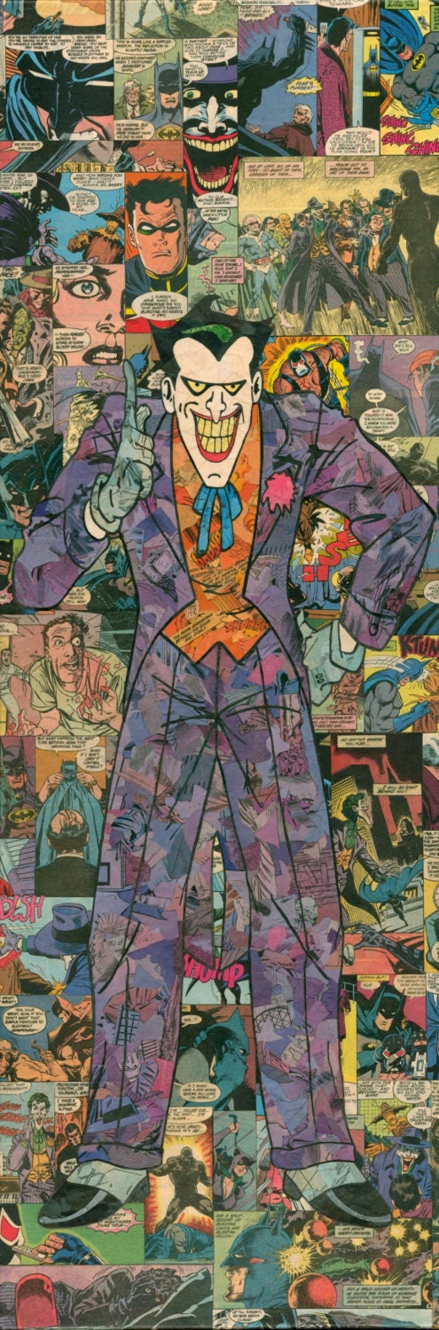 Joker Comic Collage Giclee Print - Etsy