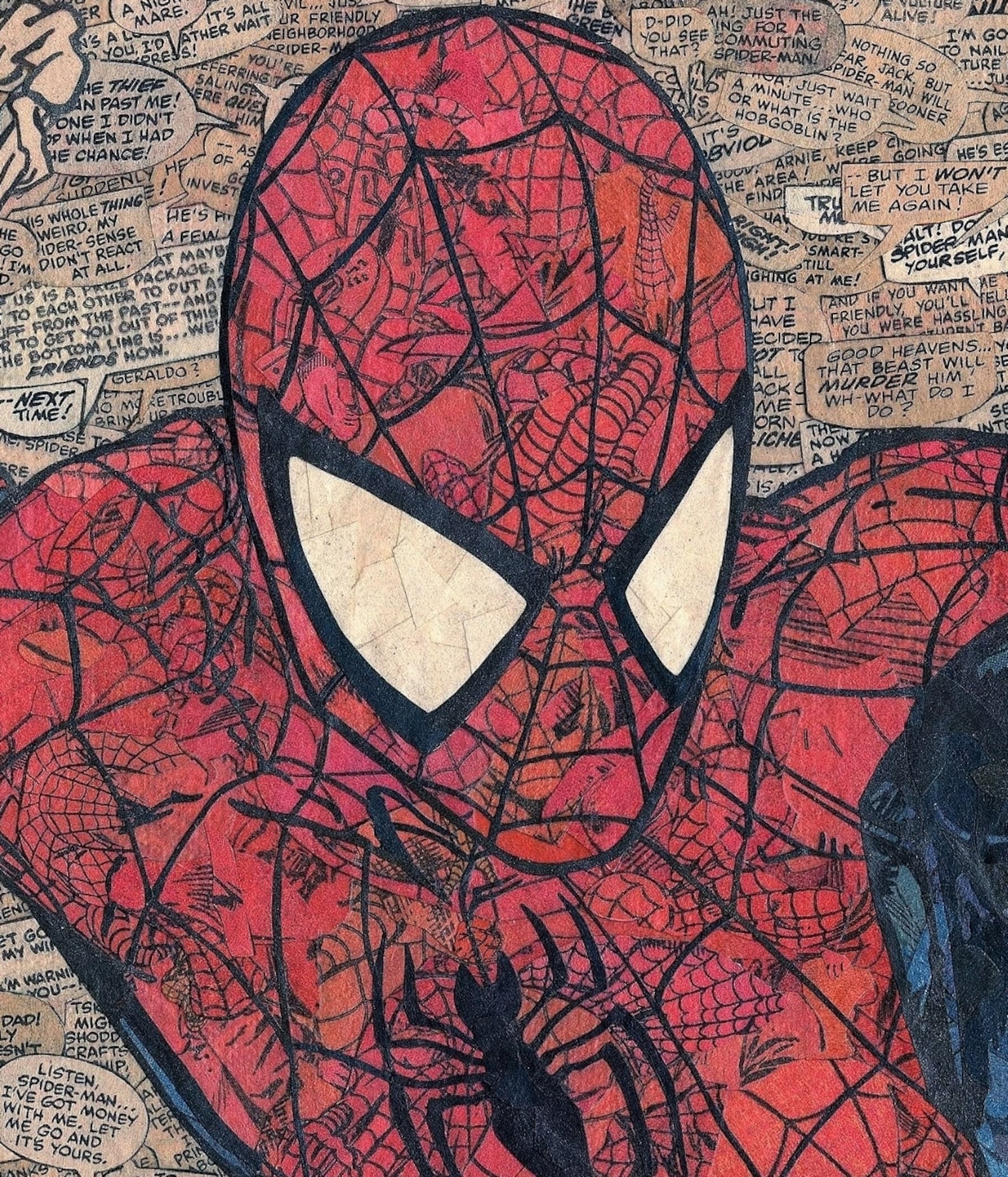 Spider-man Comic Collage Giclee Print - Etsy