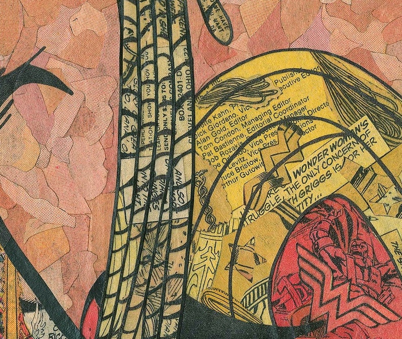 Wonder Woman Comic Collage Giclee Print - Etsy