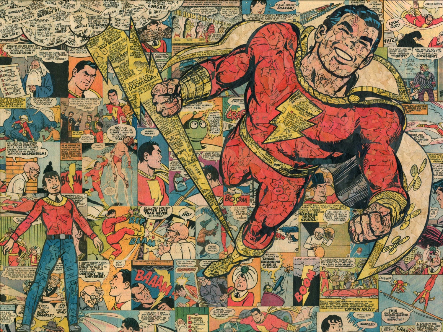 Shazam & Billy Batson Giclee Print - Etsy
