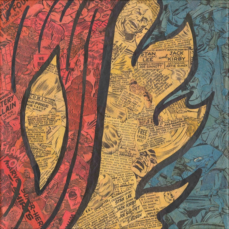 Marvel Faces Giclee Print - Etsy