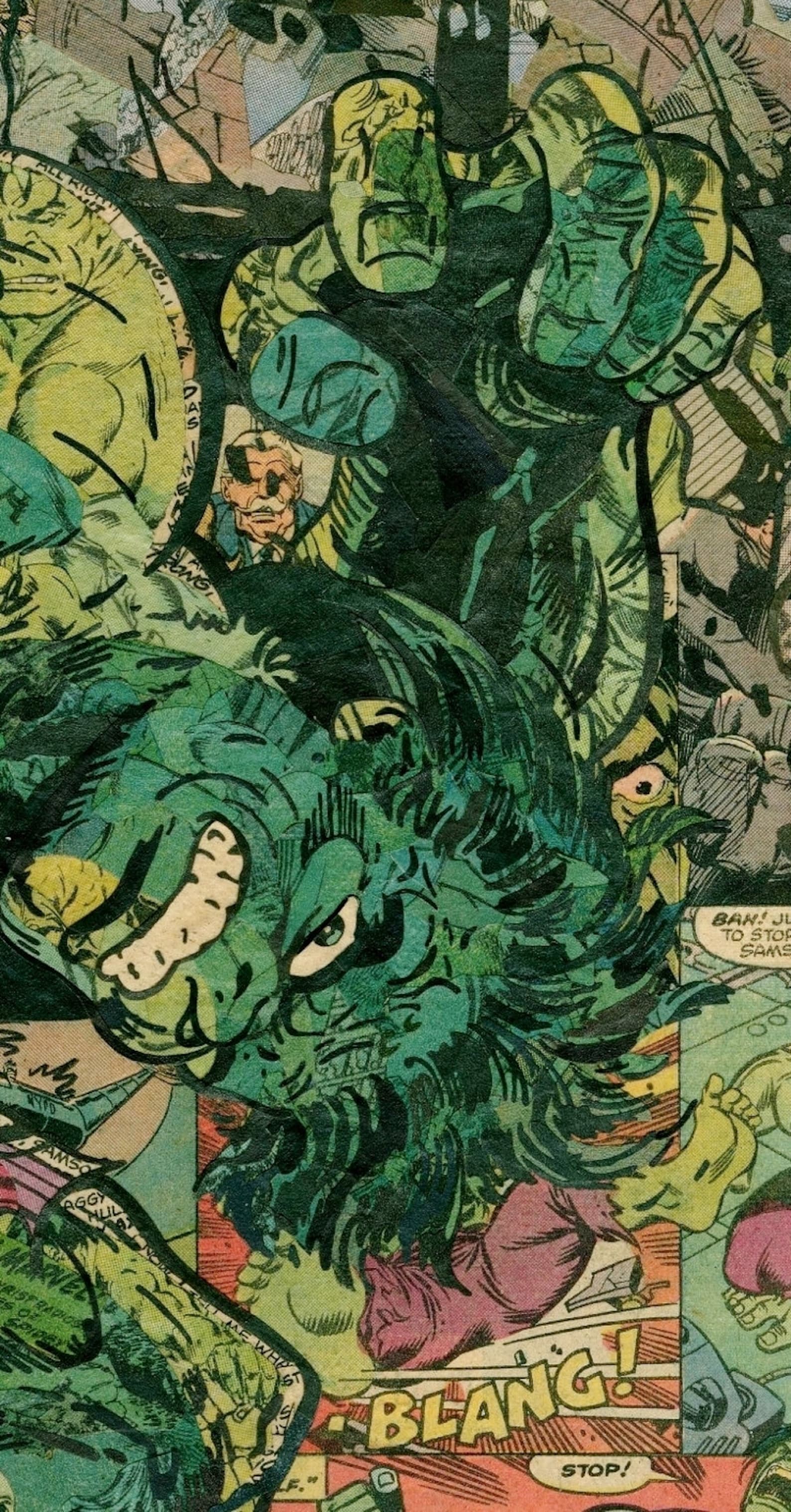 Anual Collage Comic Hulk impresión de Giclee - Etsy México