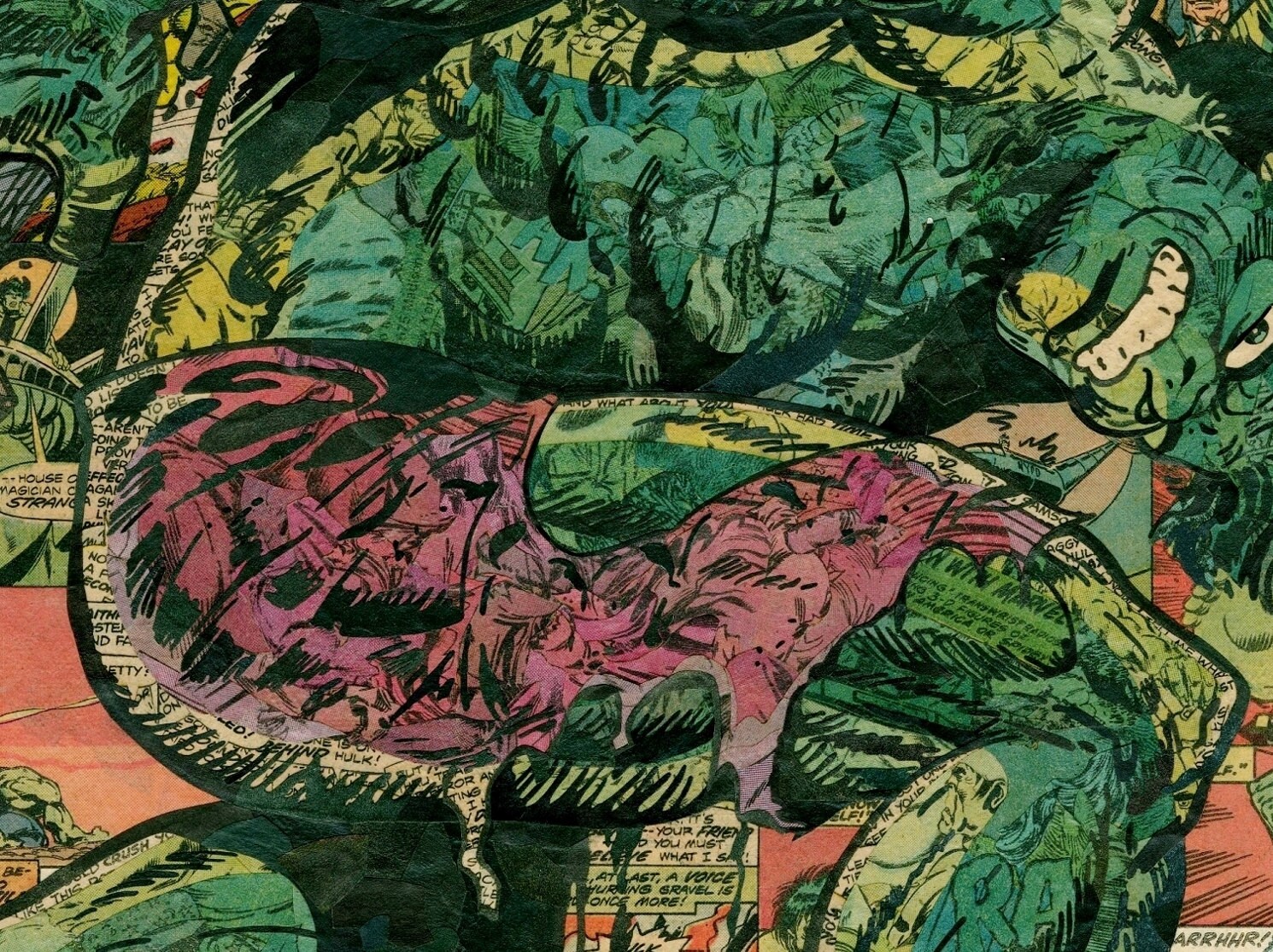 Hulk Annual Comic Collage - Giclee Print - Etsy
