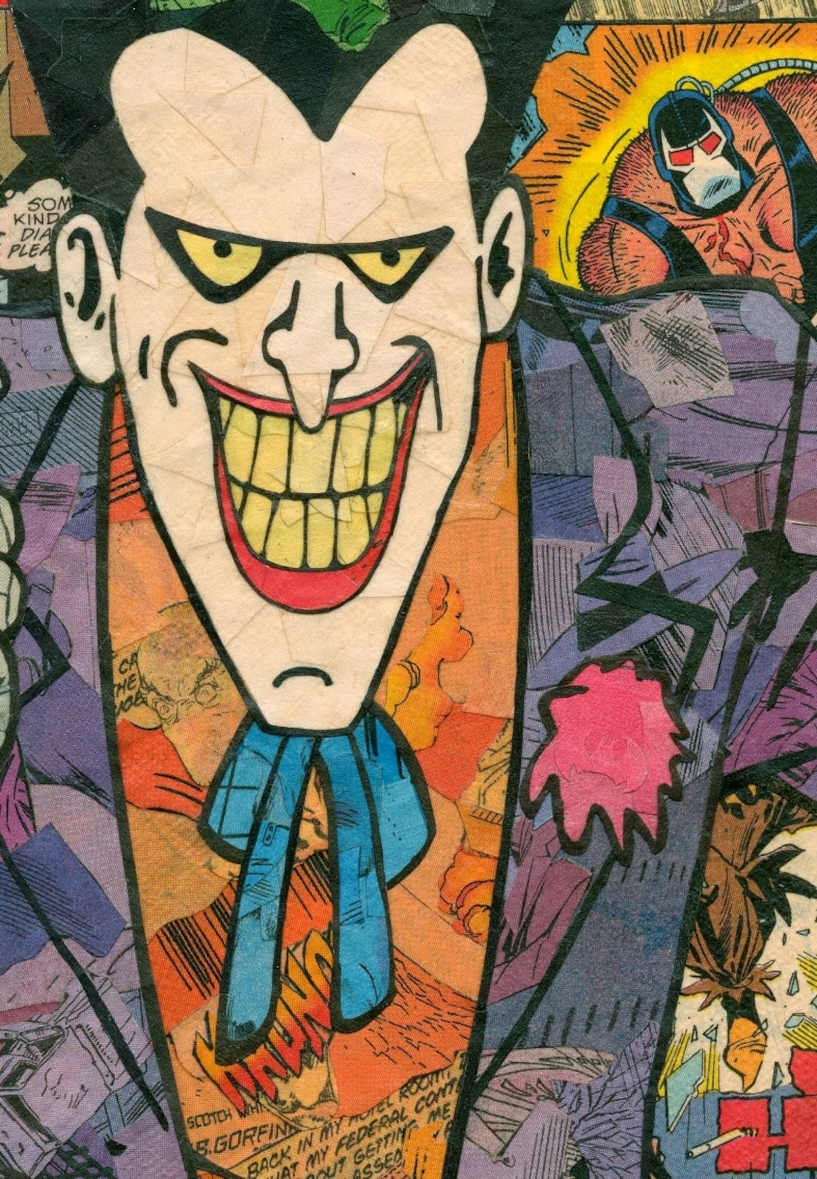 Joker Comic Collage - Giclee Print - Etsy