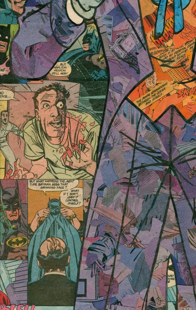 Joker Comic Collage - Giclee Print - Etsy