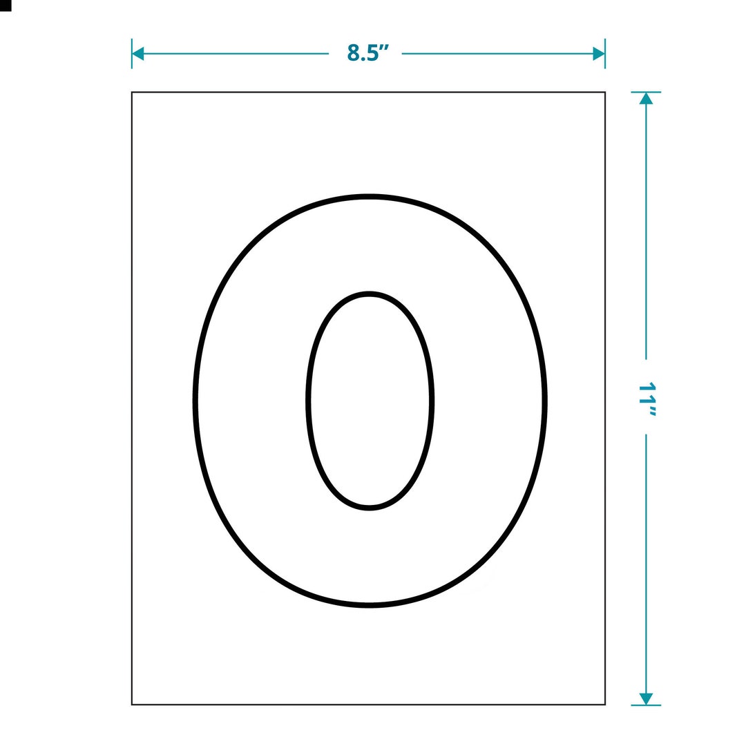 0-9 Numbers Printable Coloring Pages 8.5x11 Individual Number Sheets ...