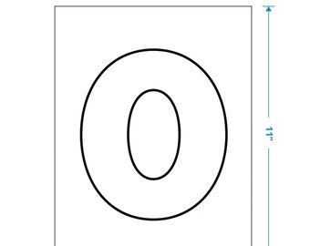 0-9 Numbers Printable Coloring Pages 5x7 Half Sized Number Sheets on 8 ...