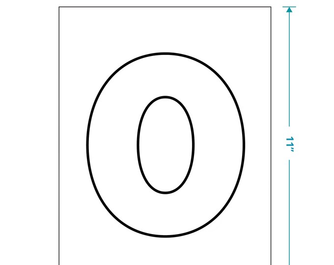 0-9 Numbers Printable Coloring Pages 8.5x11 Individual Number Sheets ...