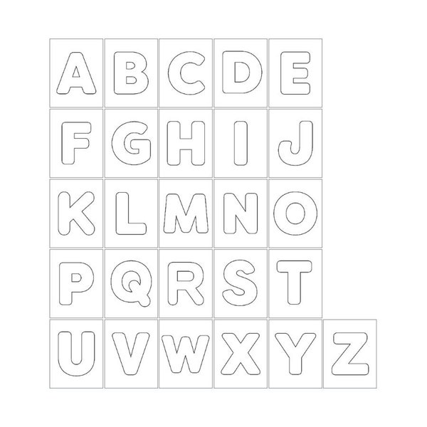 Upper Case Letter Coloring Pages - Etsy