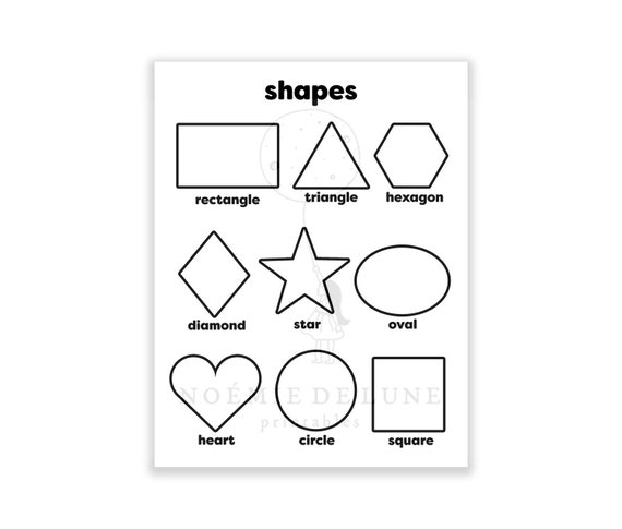 Simple Coloring Pages Shapes