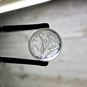 Hand Engraved Rock Crystal Reverse Intaglio Griffin, Gemstone, Gem ...