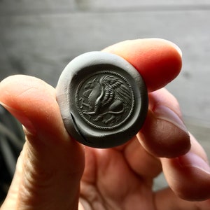 Hand Engraved Rock Crystal Reverse Intaglio Griffin, Gemstone, Gem ...