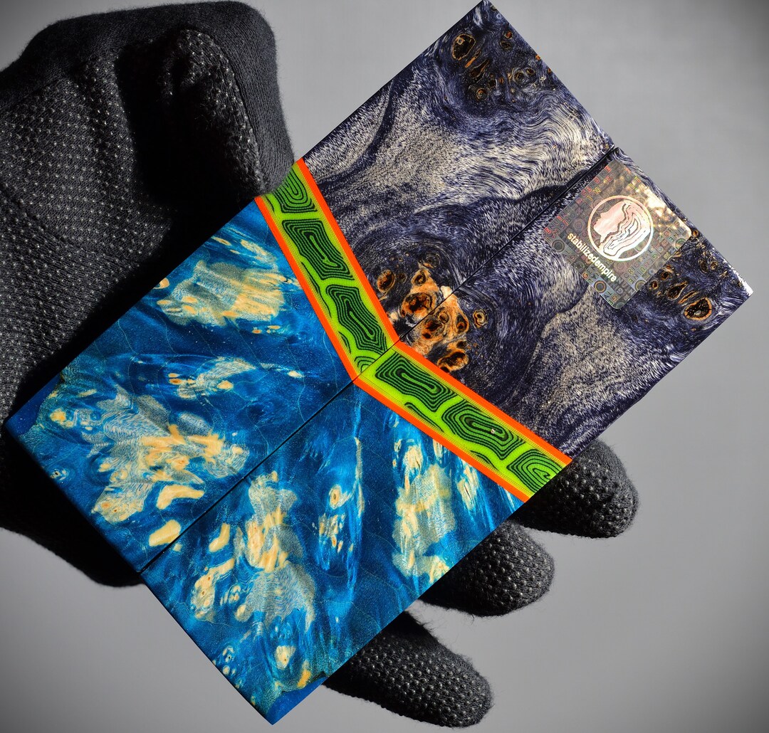 2x Segmented Scale Stabilize Wood Burl for Knife Handle Block - Etsy