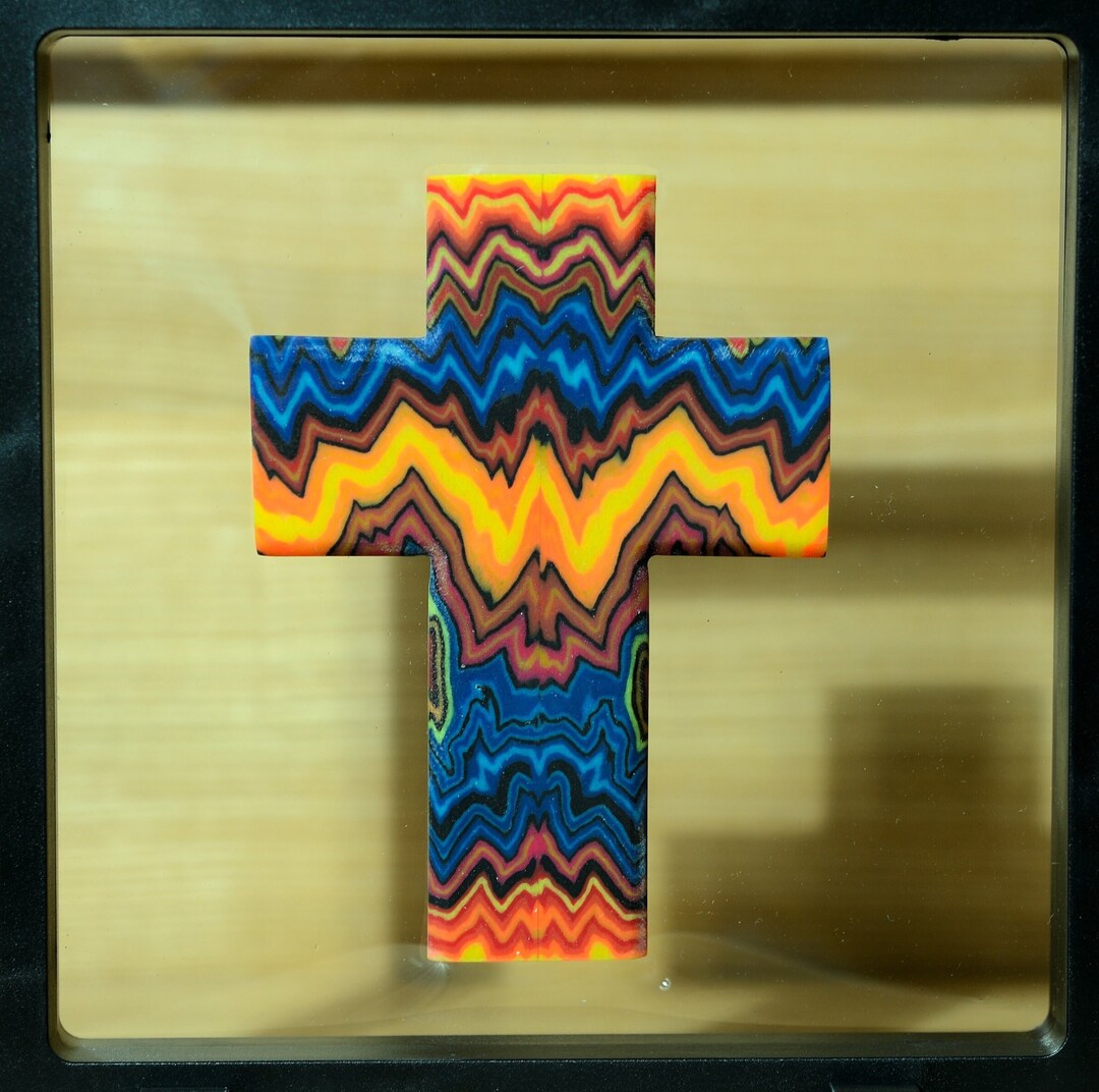 Tall Table Cross Wall Shelf Art Decor, Glitter Cross, as Fordite or ...