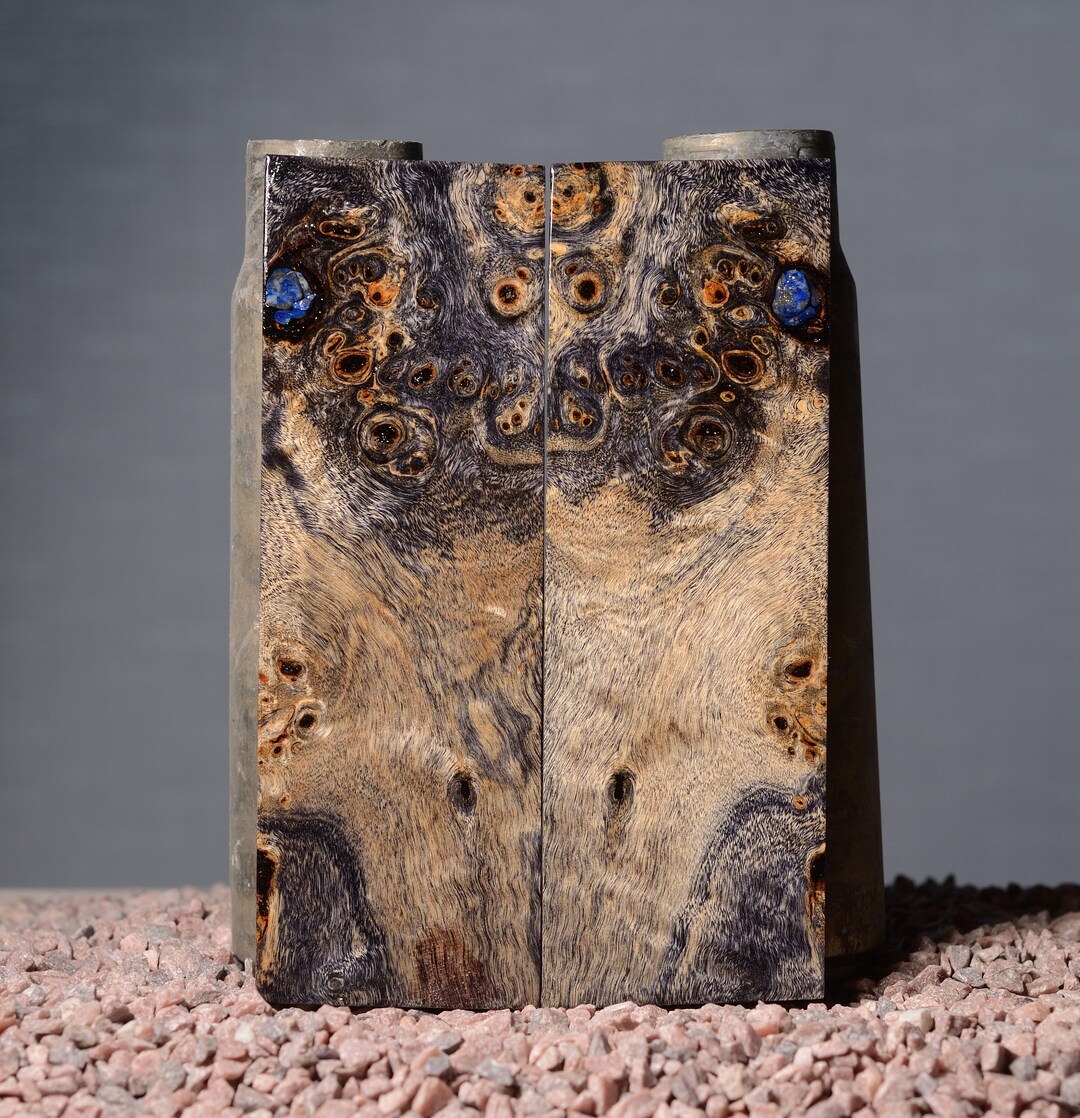 Scale Poplar With Lazurite Stones Stabilize Wood Burl for - Etsy
