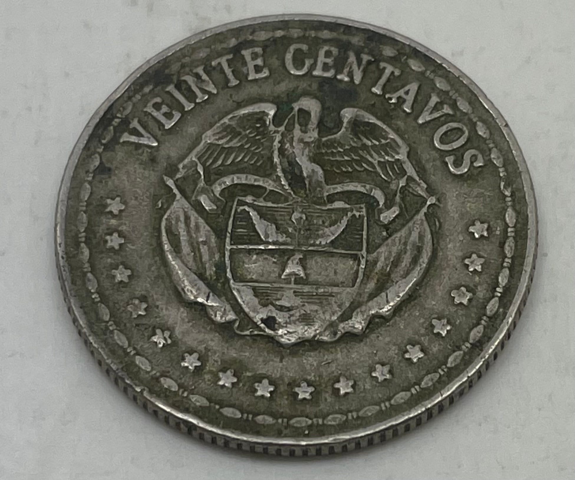 Vintage 1966 Colombian Coin 20 Centavos - Etsy
