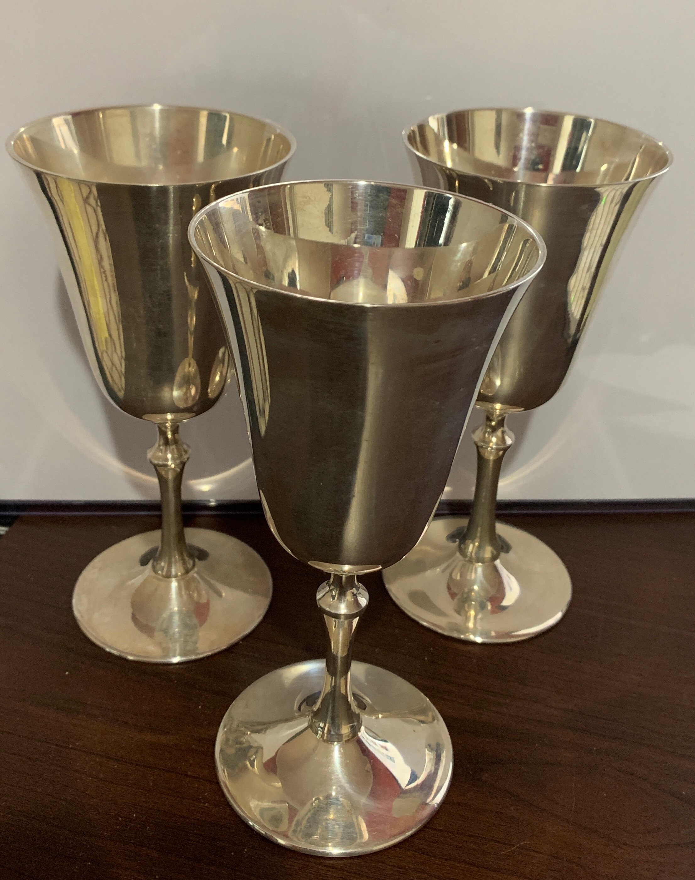 Silver Plated 3 Goblets Made in India - Etsy