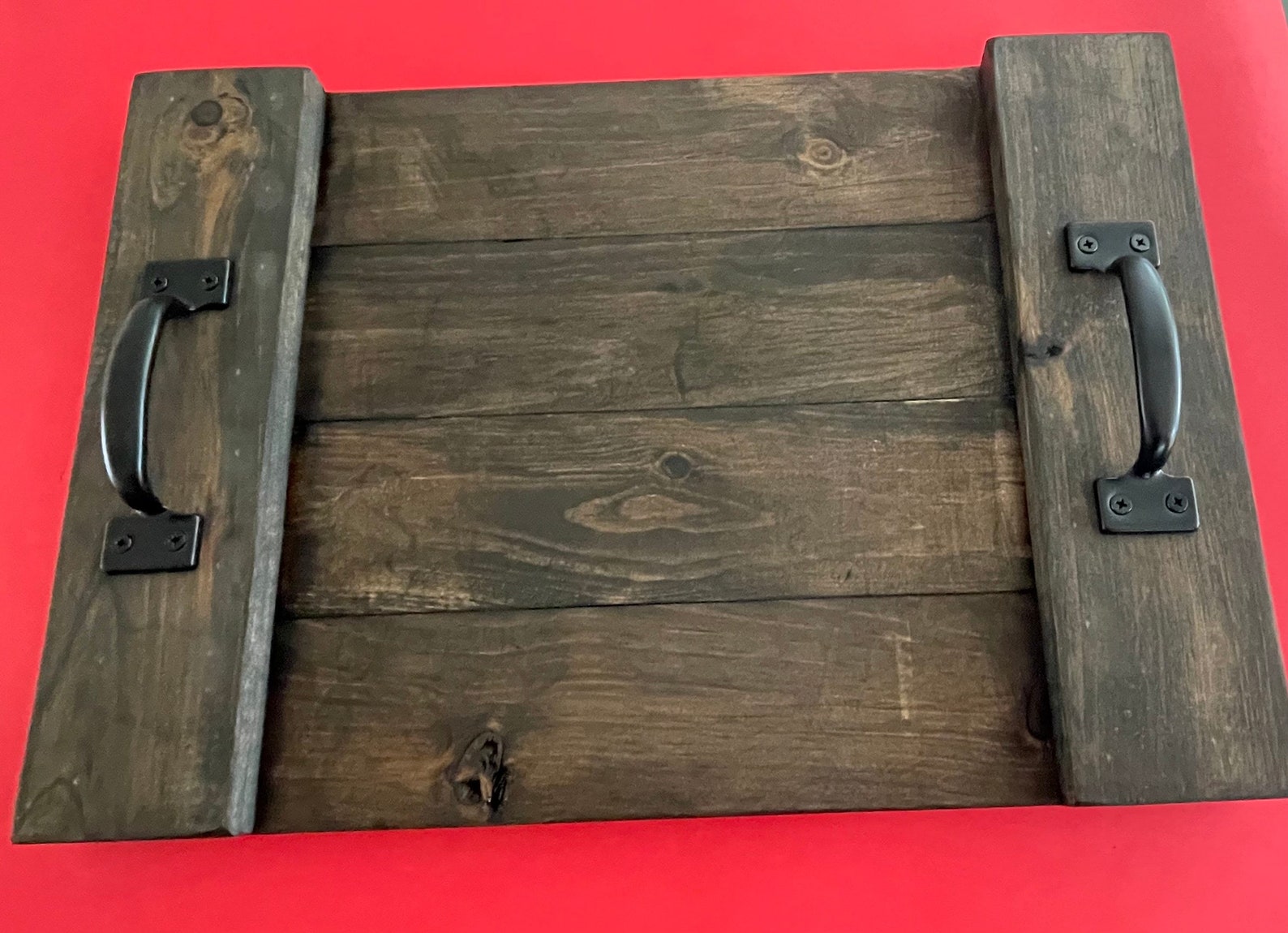 Handmade Reclaimed Wood Breakfast Tray | Rustic Pallet Wood Serving ...