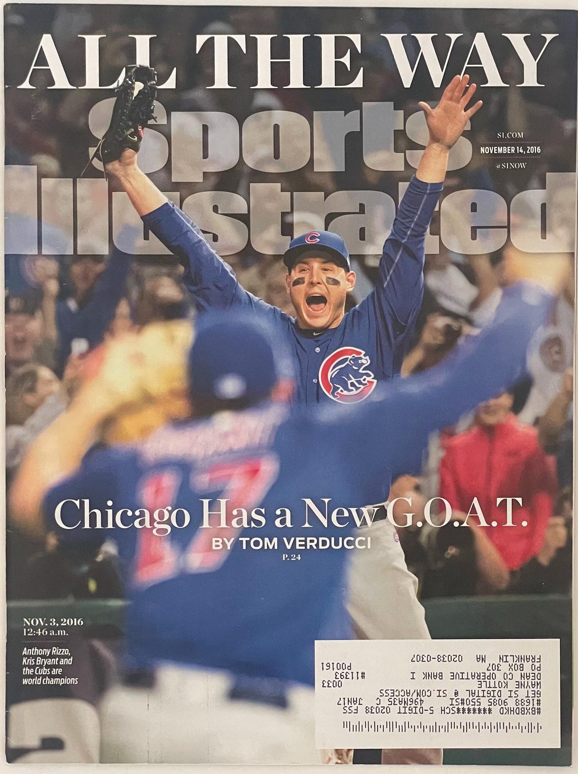 Sports Illustrated Magazine November 14, 2016 World Series Winners ...