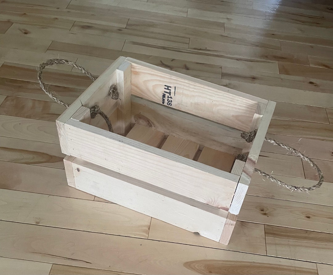 Rustic Pallet Wood Crate Your Choice of Stain - Etsy