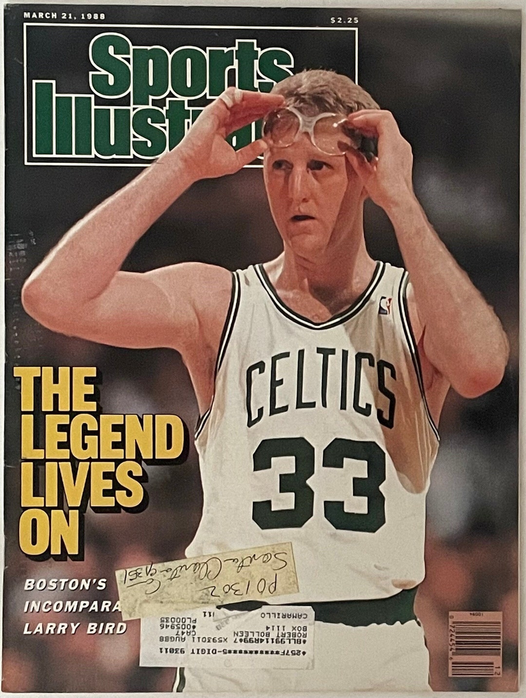 Sport Illustrated Magazine Larry Bird March 21, 1988 - Etsy