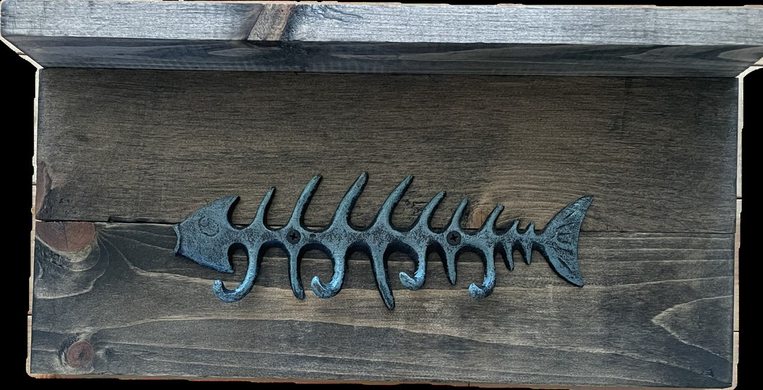 Wall Mounted Fish Bone Key, Leash, & Towel Holder - Etsy