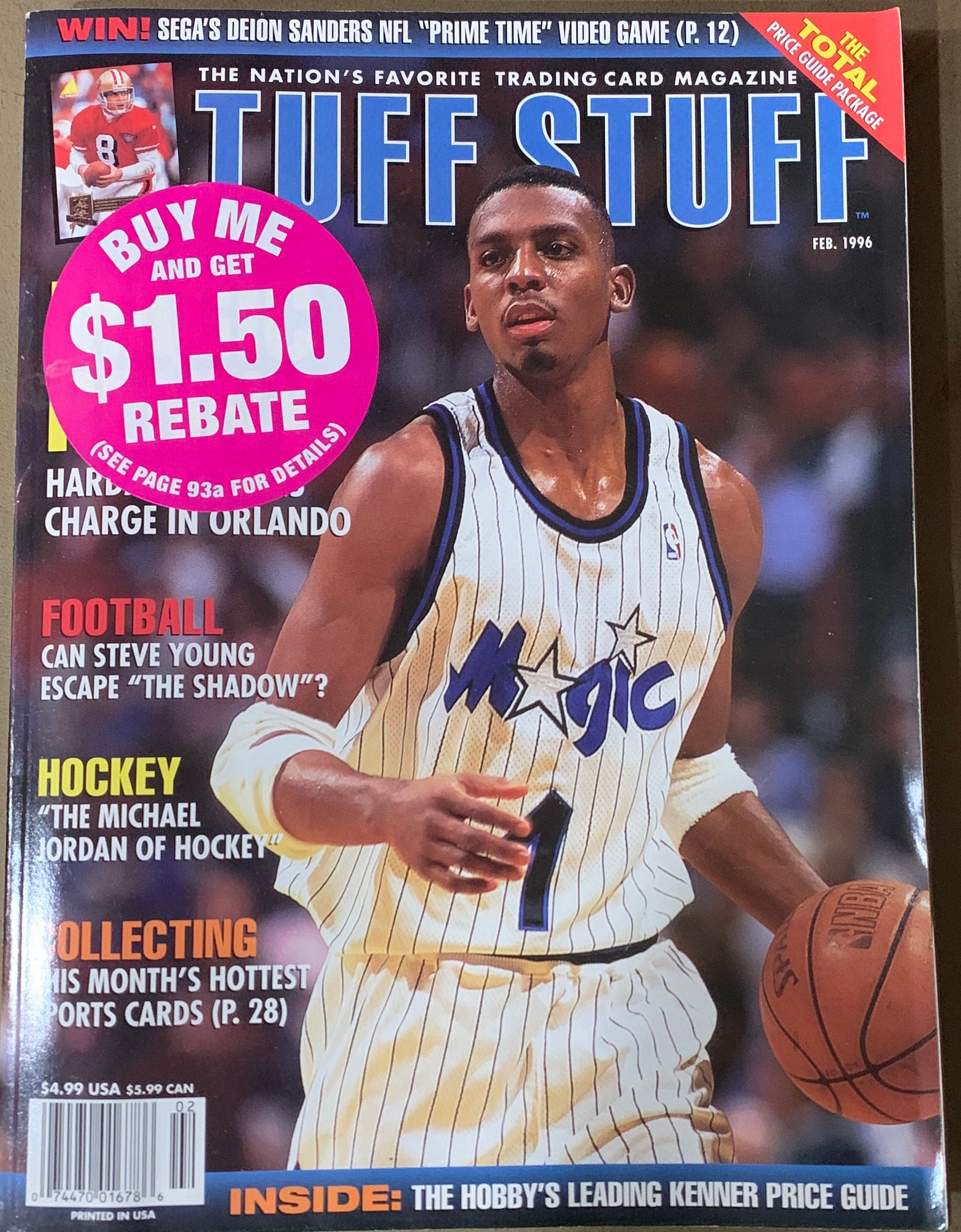 Tuff Stuff Magazine Febrero 1996 Anfernee Hardaway Portada - Etsy España