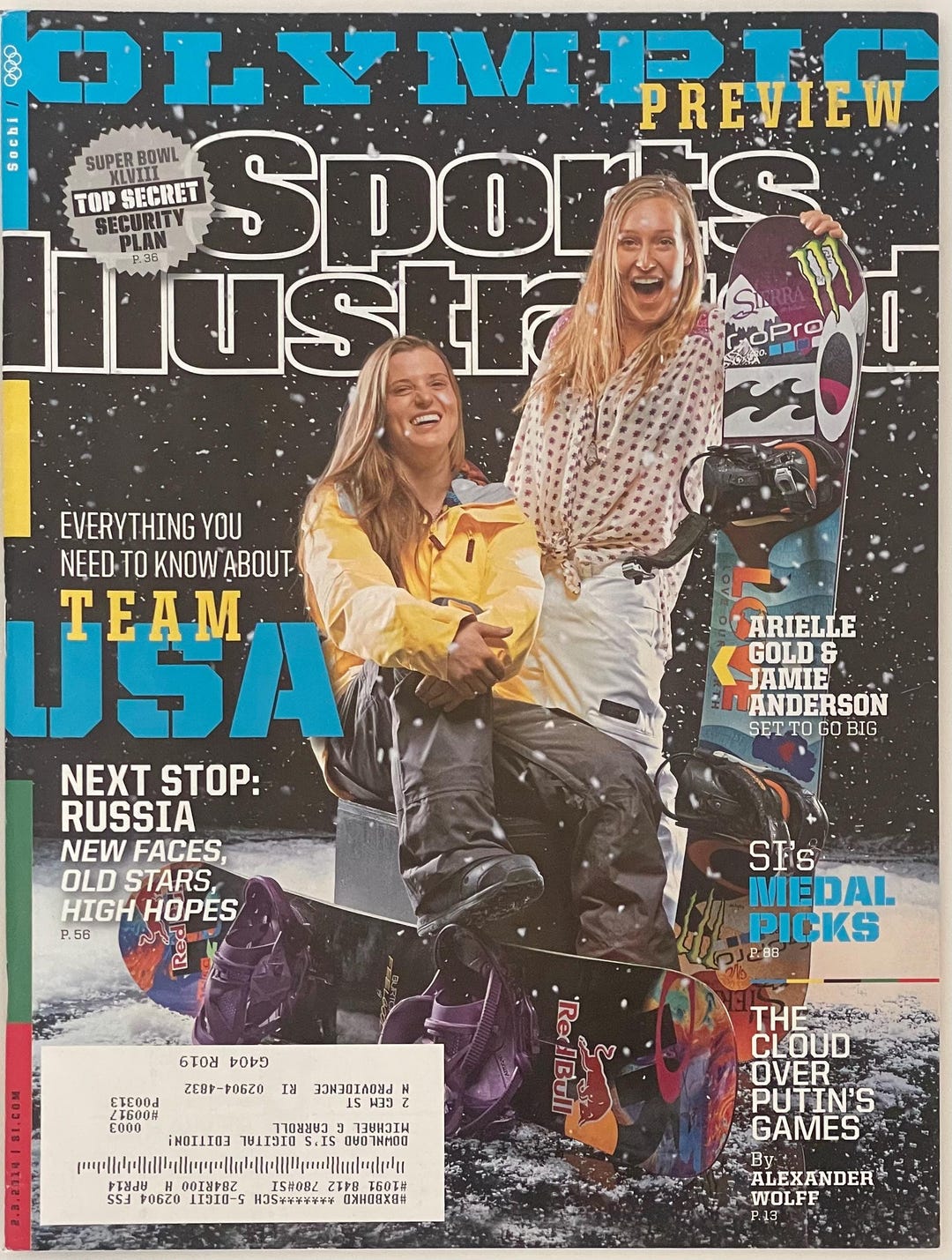 Sport Illustrated Magazine February 3, 2014 USA Olympic Snowboarding ...