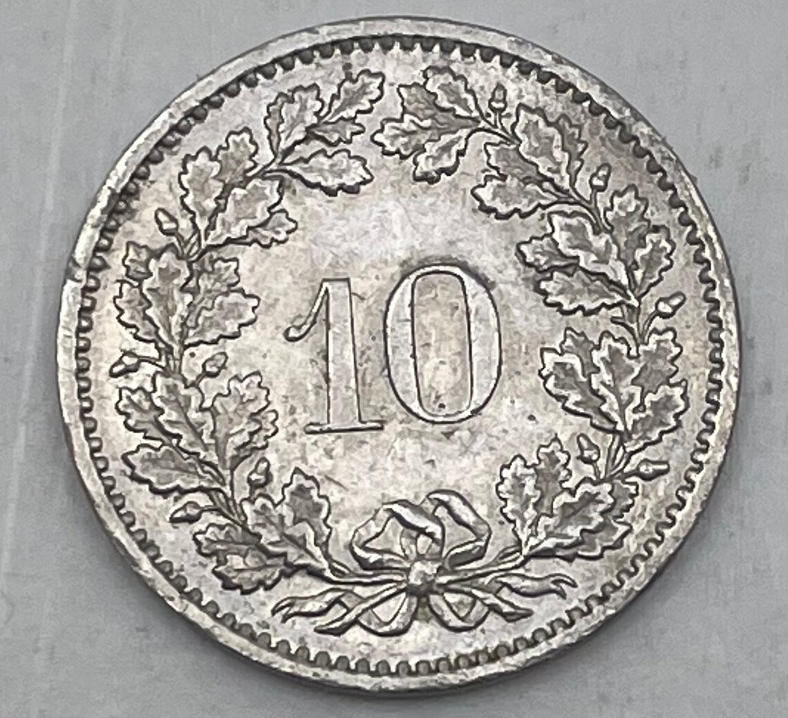 1980 Switzerland Confoederatio Helvetica 10 Rappen Coin - Etsy